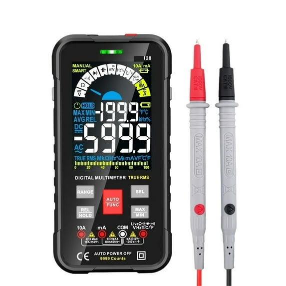 9999 Counts Digital Multimeter Smart Auto Range 1000V 10A Tester Meter ...
