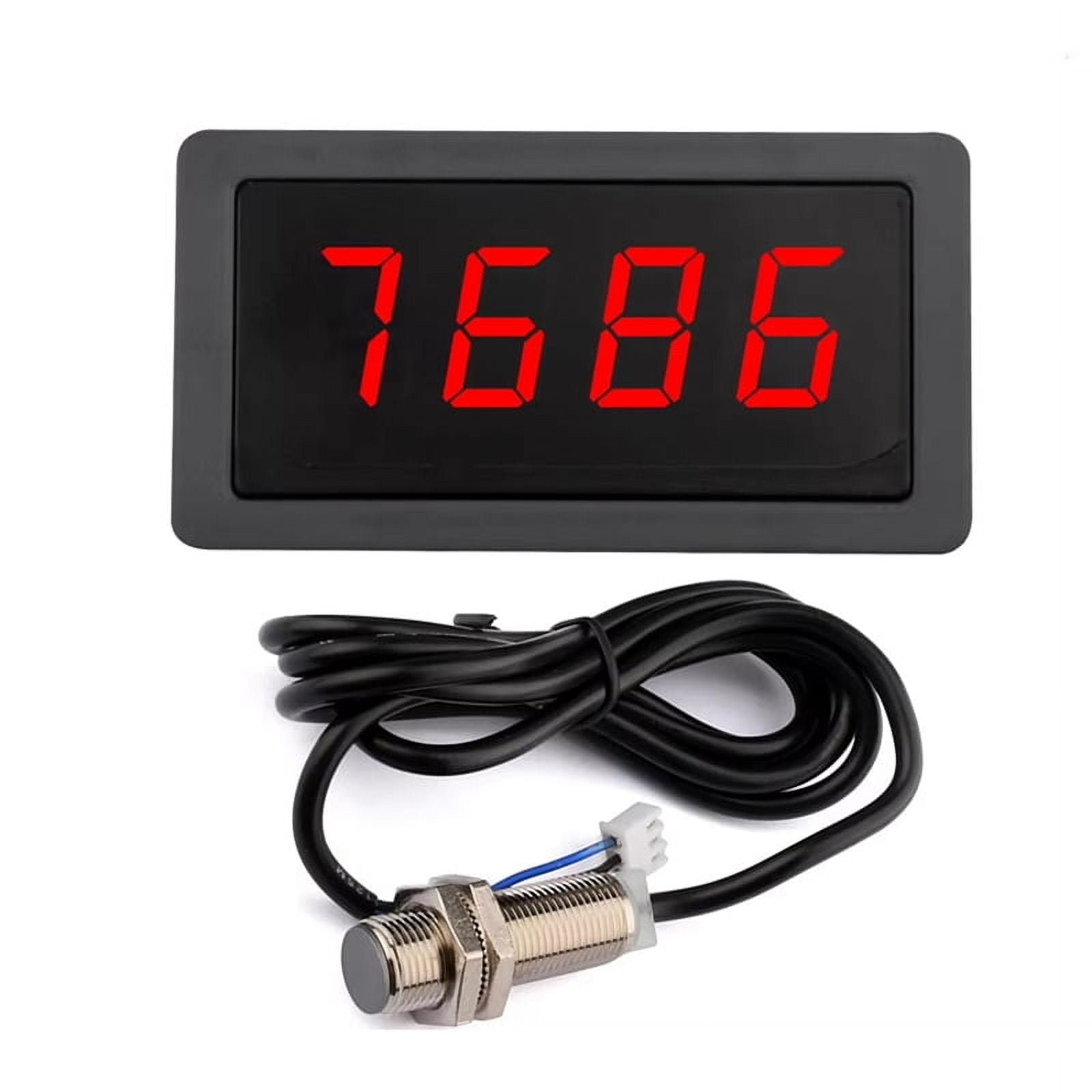 9999RPM Tachometer Digital LED Counting Meter DC 8-24V Gauge Speed ...