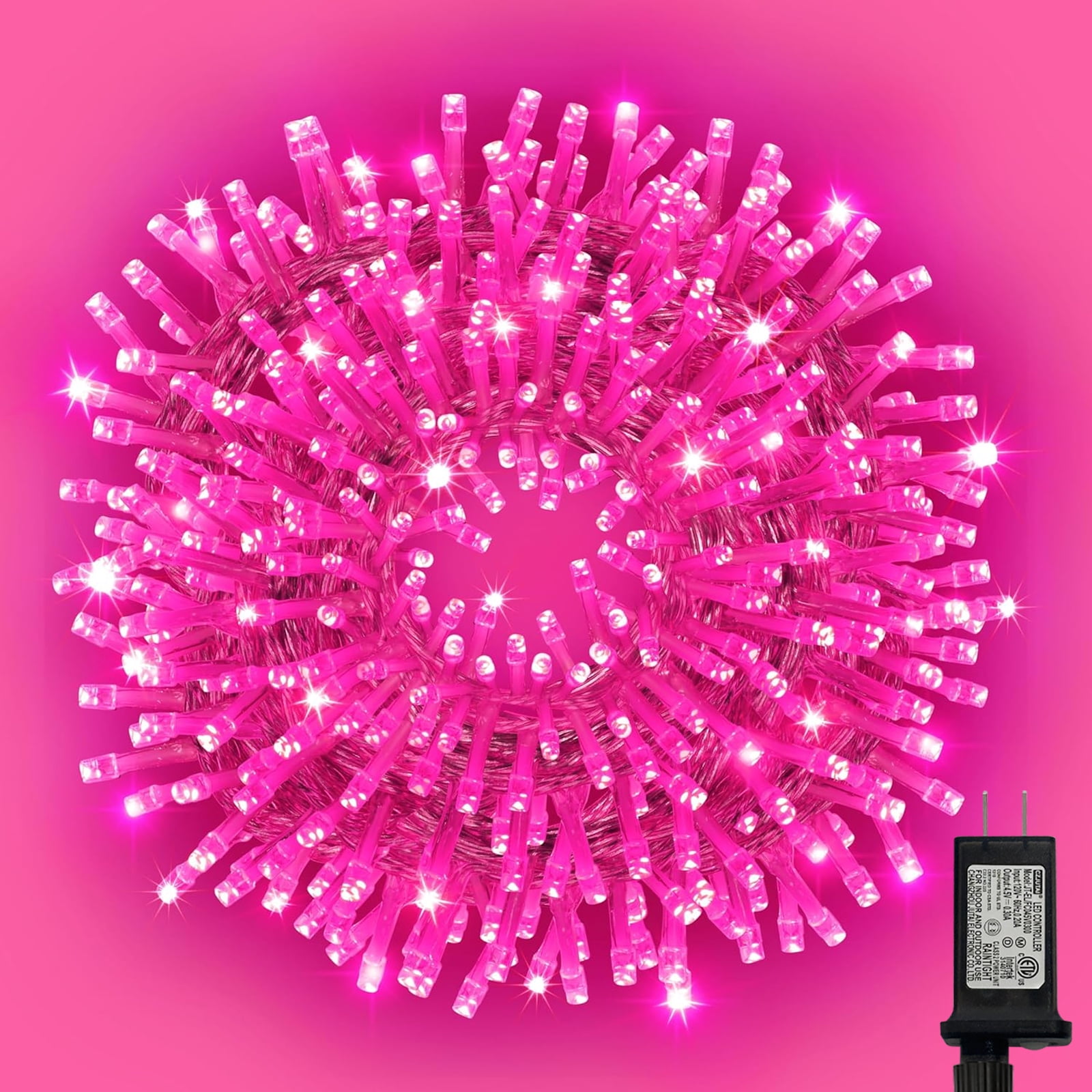 99FT 300 LED String Lights, Pink Fairy Lights Plug in, 16 Modes ...