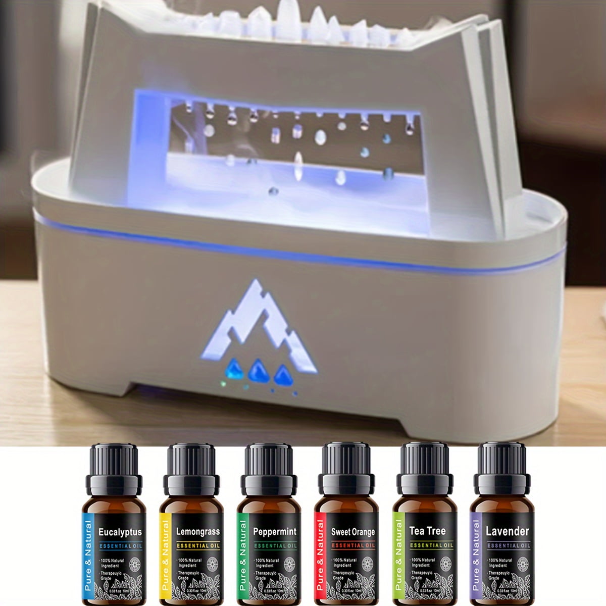 99J99H99 10.14oz Aroma Diffuser Cloud Rain Humidifier Essential Oil ...