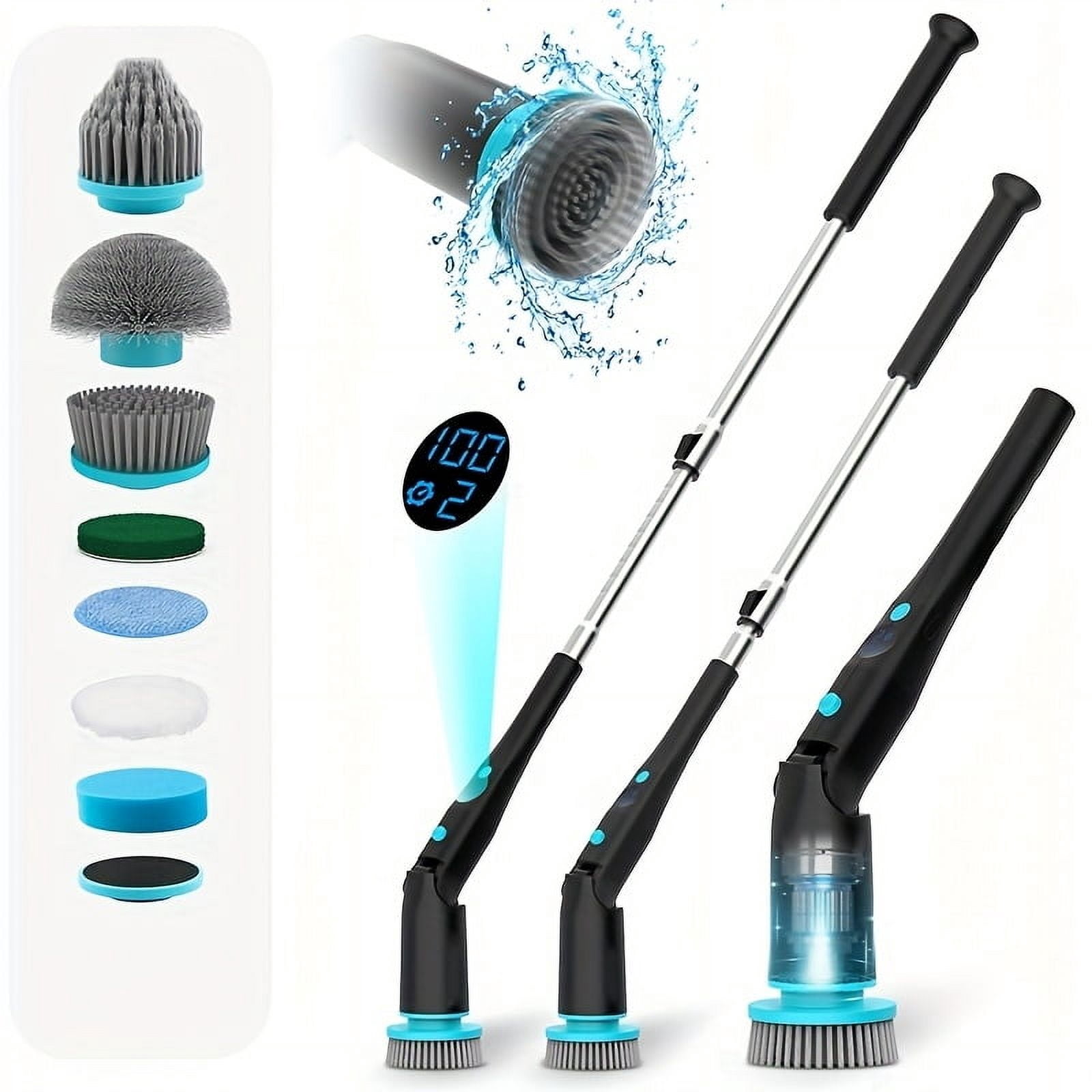99J99H99 2025 Carpet Cleaner Cordless Electric Spin Scrubber With 7 ...