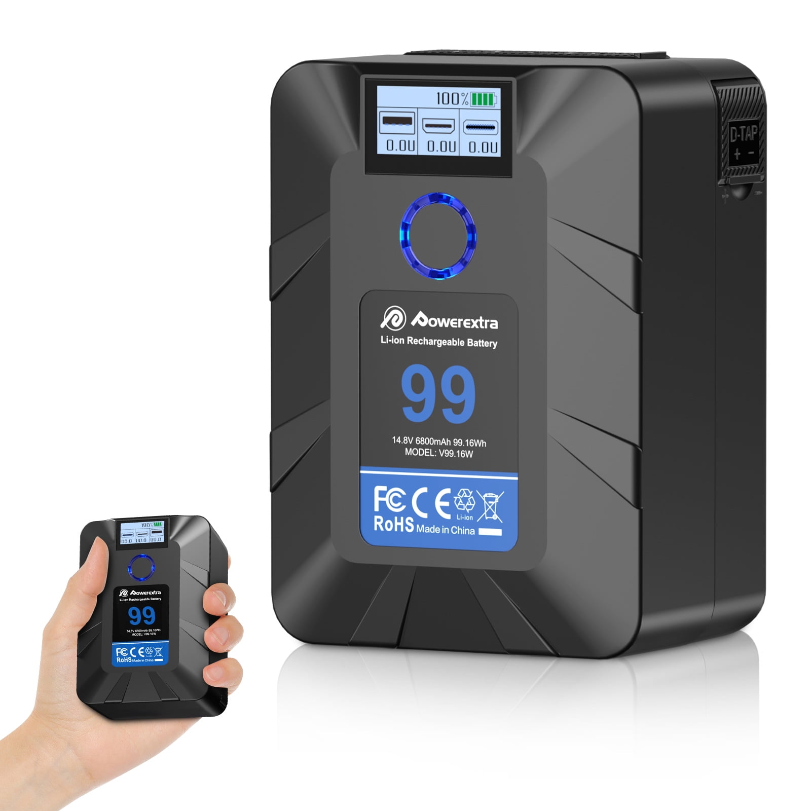 99WH Tiny V-Mount V-Lock Battery for Canon Eos Cameras Camcorders ...