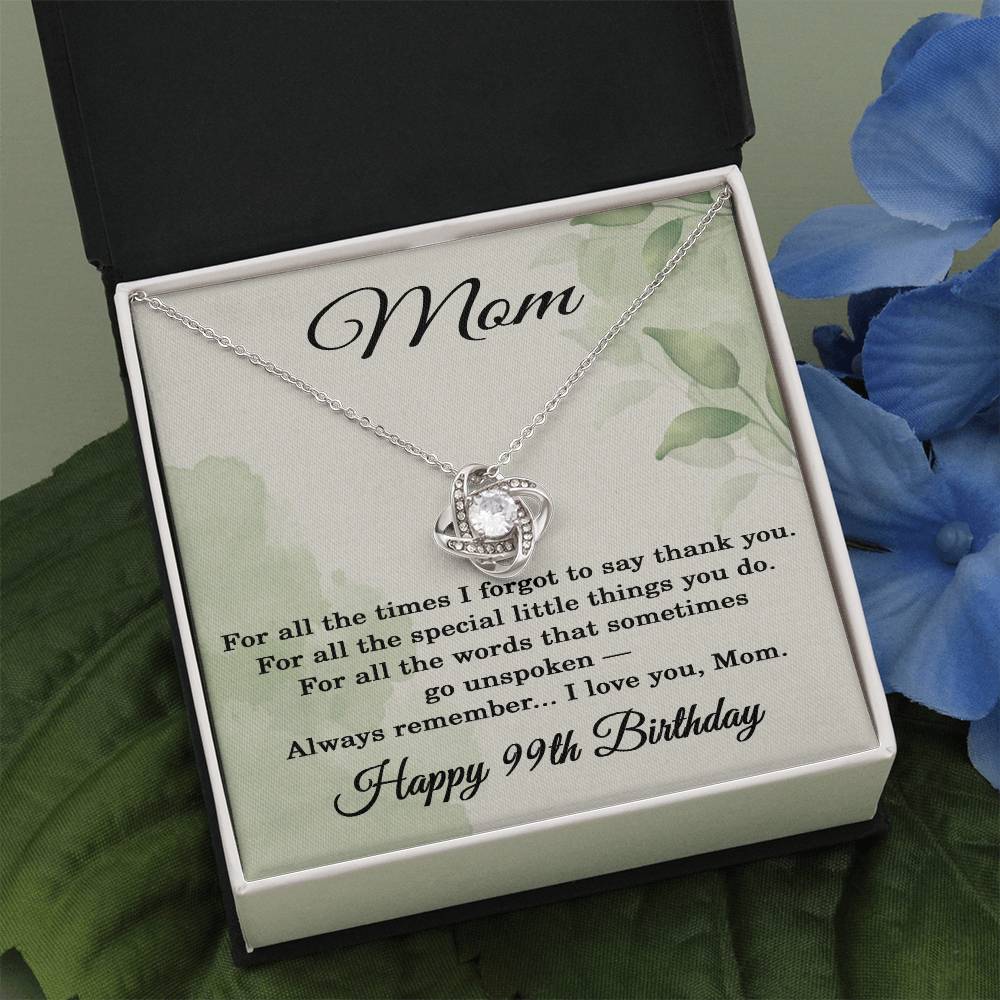99th Birthday Gifts for Mom - 99th Birthday Necklace for Mom - Happy ...