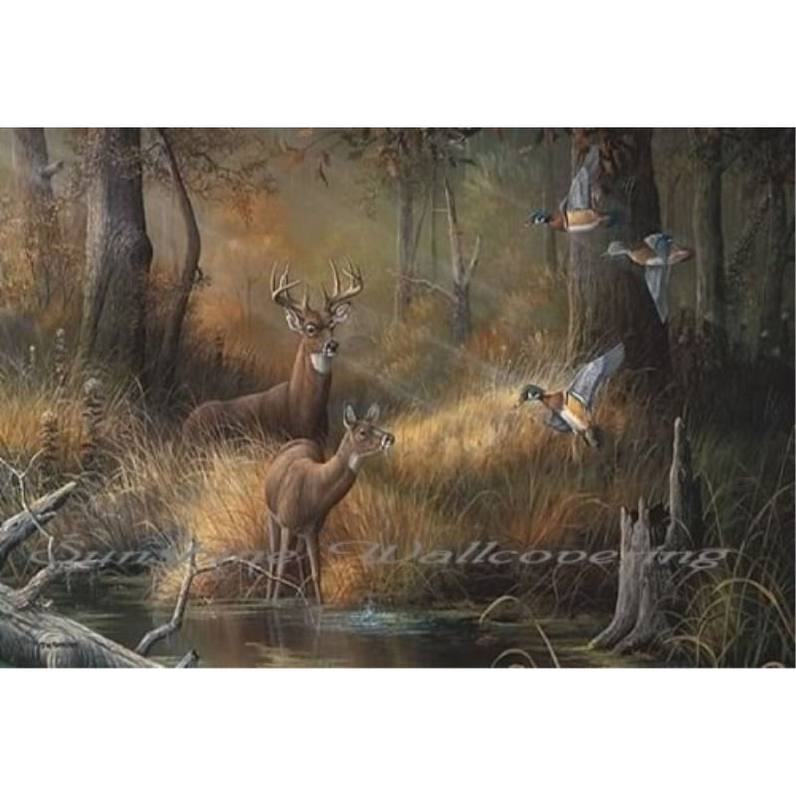 (99x164) October Memories Deer Ducks Hunting Huge Wall Mural - Walmart.com