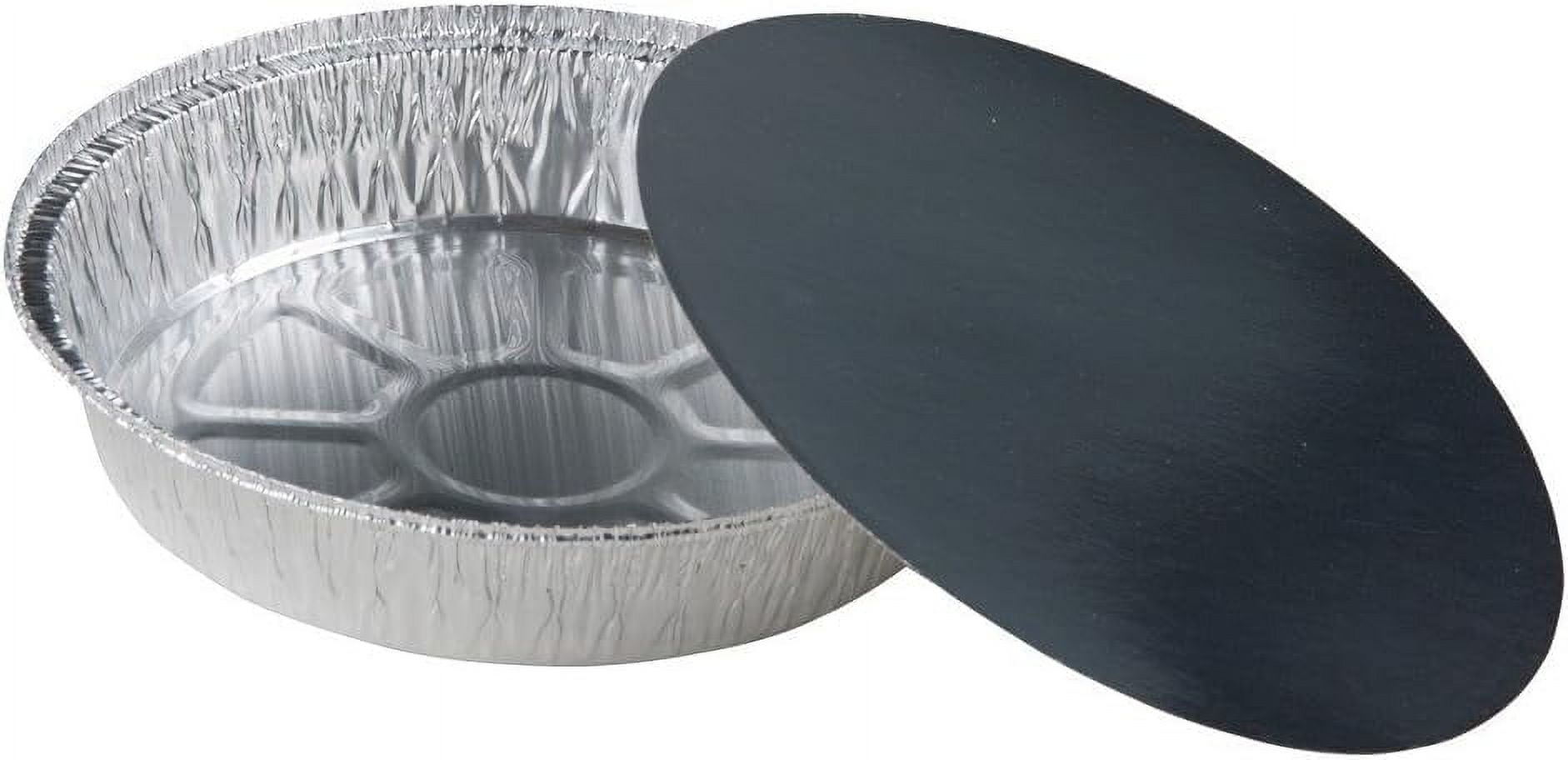 9ALB-9FL-100PCS 9" Round Foil Take-Out Pan with Board Lid - Walmart.com