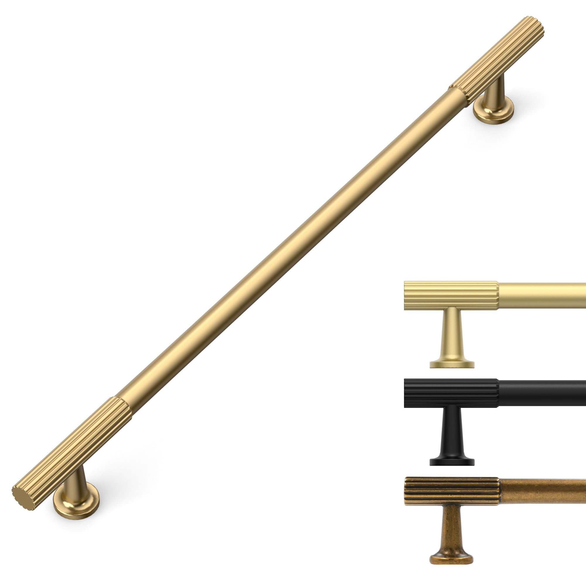 9BUILD 10 Pack 10 inch Cabinet Handles Champagne Bronze,Kitchen Drawer ...