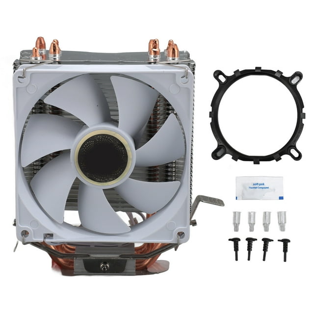 9CM CPU Cooler 4 Heat Pipes 3 Wire Quiet Single Fan Computer CPU ...