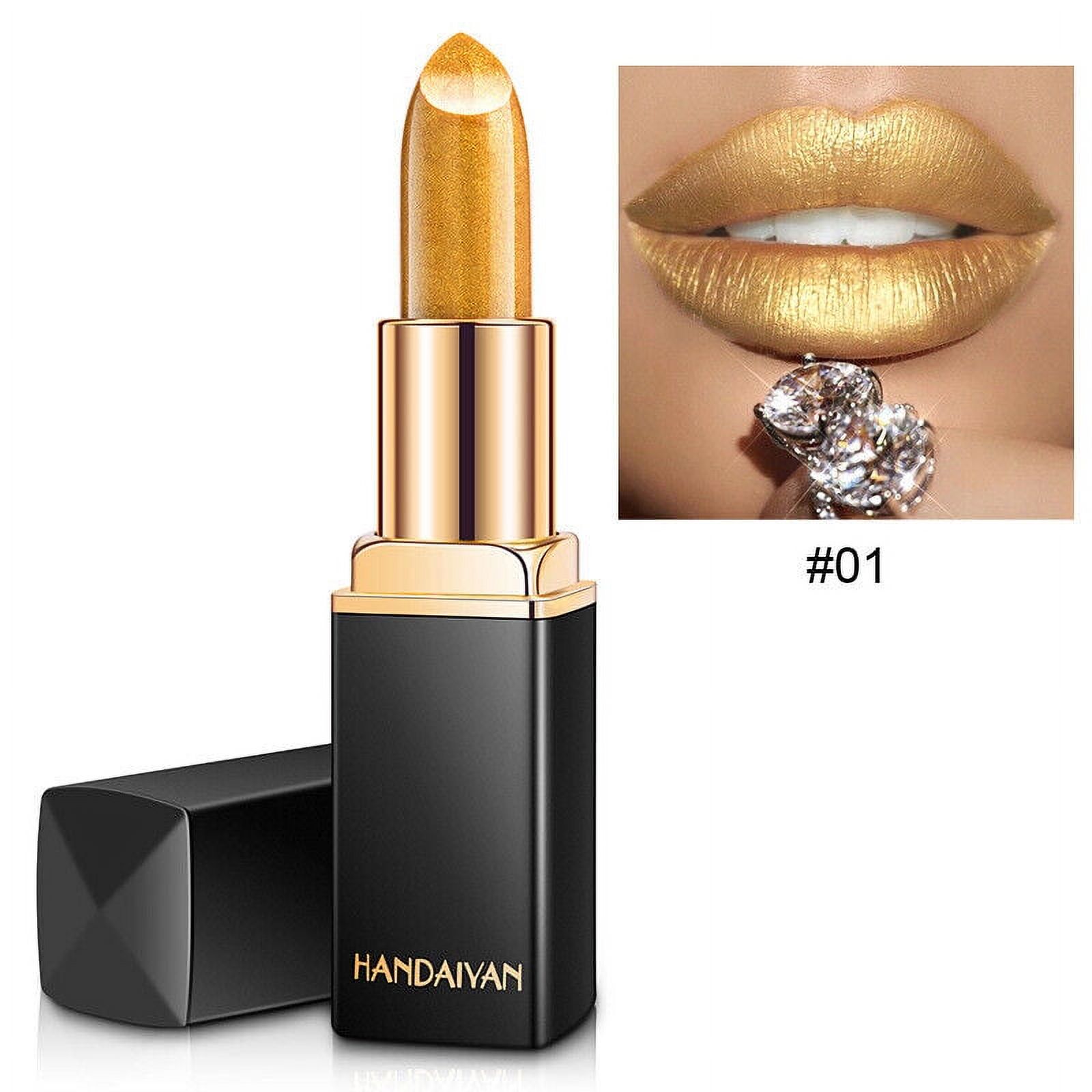 9Color Waterproof Nude Pink Glitter Lipstick Makeup Long Lasting Velvet ...