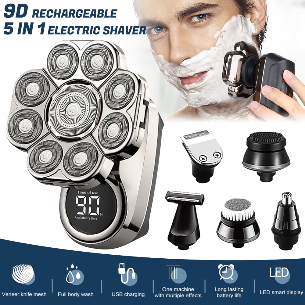 ABLINK 9D Electric Head Shaver, Waterproof Rechargeable Razor for Men ...