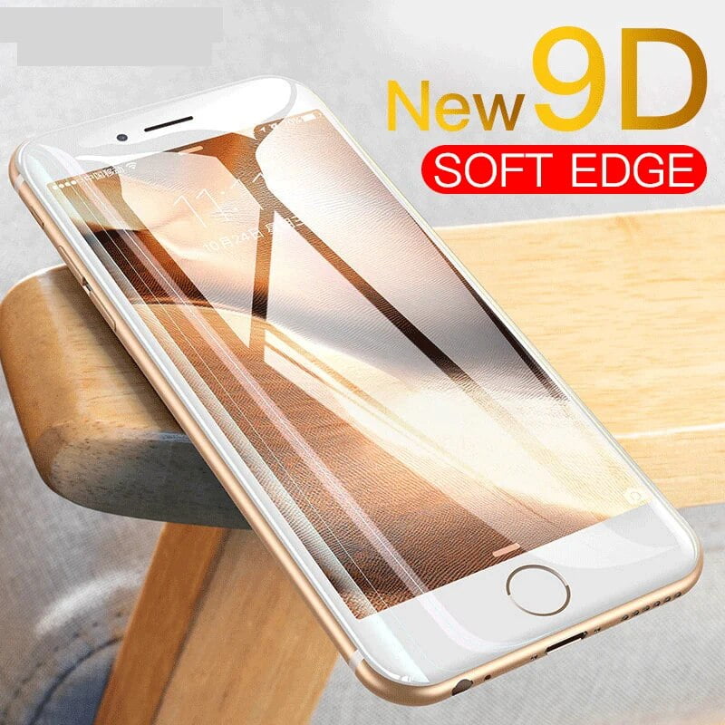 9D Full Cover Protective Glass For iPhone 8 7 6 6S Plus XR X XS MAX ...