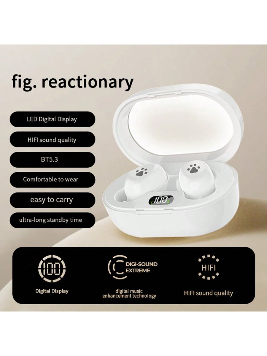 9D Stereo Wireless Earphones with Mic, In-Ear Hi-Fi Earphones, TWS ...