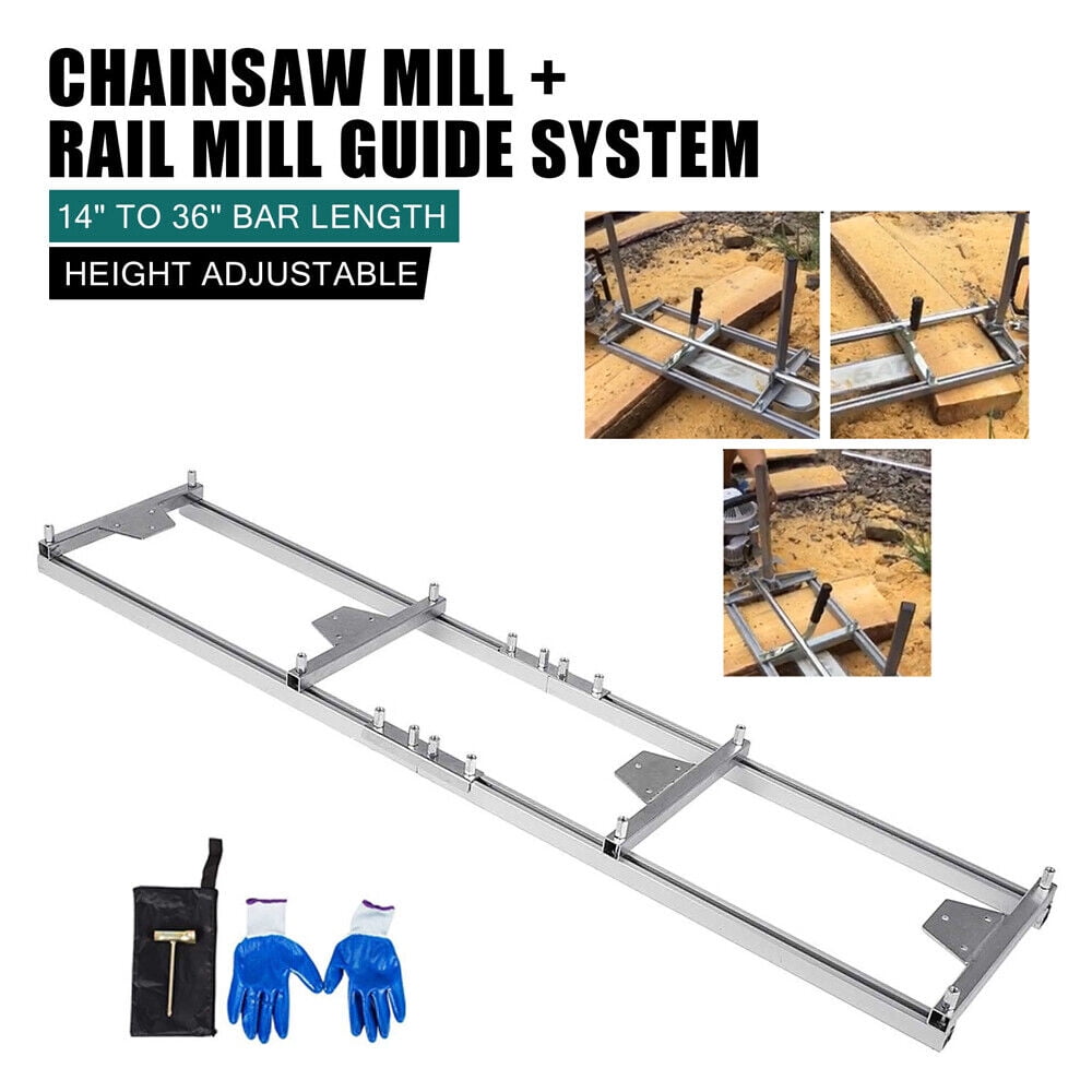 9FT 2.7M Professional Aluminum Chainsaw Milling Rail Guide System with ...