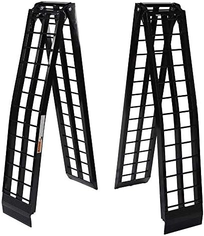 9FT Aluminum Loading Ramps, Non-Slip Surface, 1200 lbs Capacity 2pcs ...