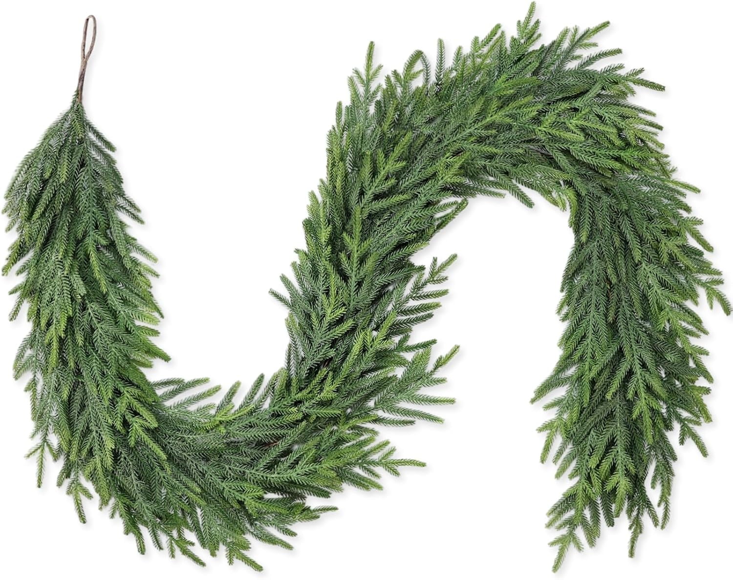 9FT Christmas Pine Garland - Real Touch Green Garland - Artificial ...