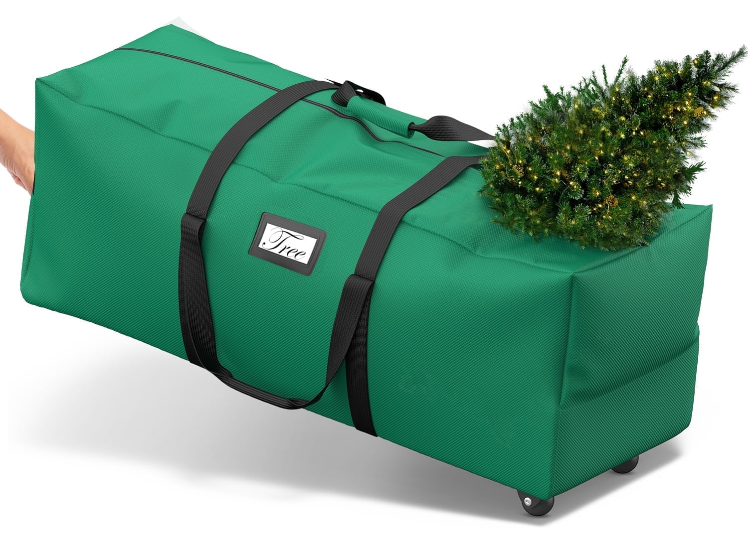 Large Rolling Tree Storage Bag, Fits Up to 9 ft. Artificial Trees, Xmas ...