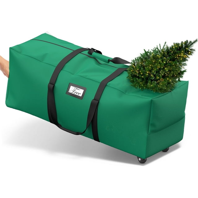 Large Rolling Tree Storage Bag, Fits Up to 9 ft. Artificial Trees, Xmas ...