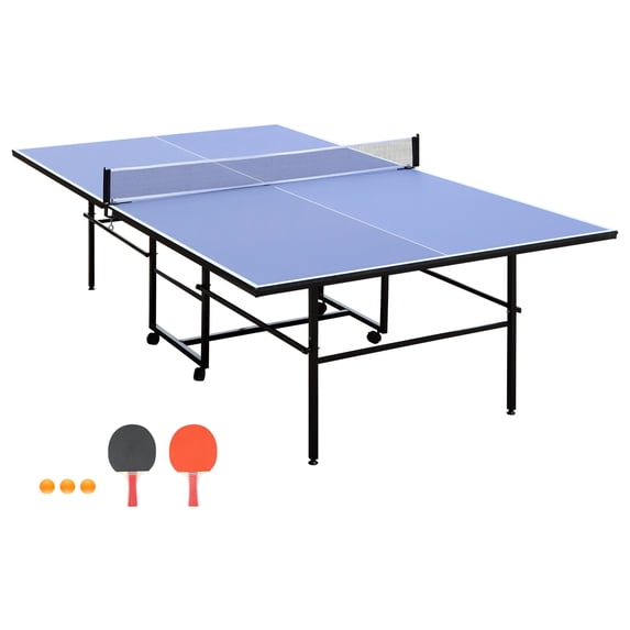9FT Foldable Portable Table Tennis Table, Professional Outdoor Ping ...