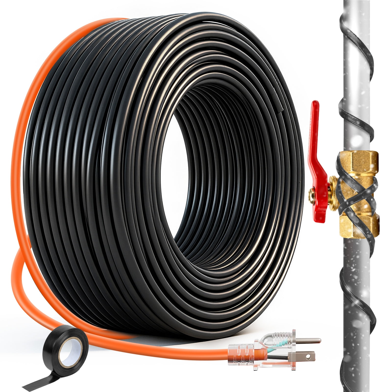 9FT Heat Tape Roof Snow De-Icing, Deicing Heating Cable,Pipe (Metal And ...