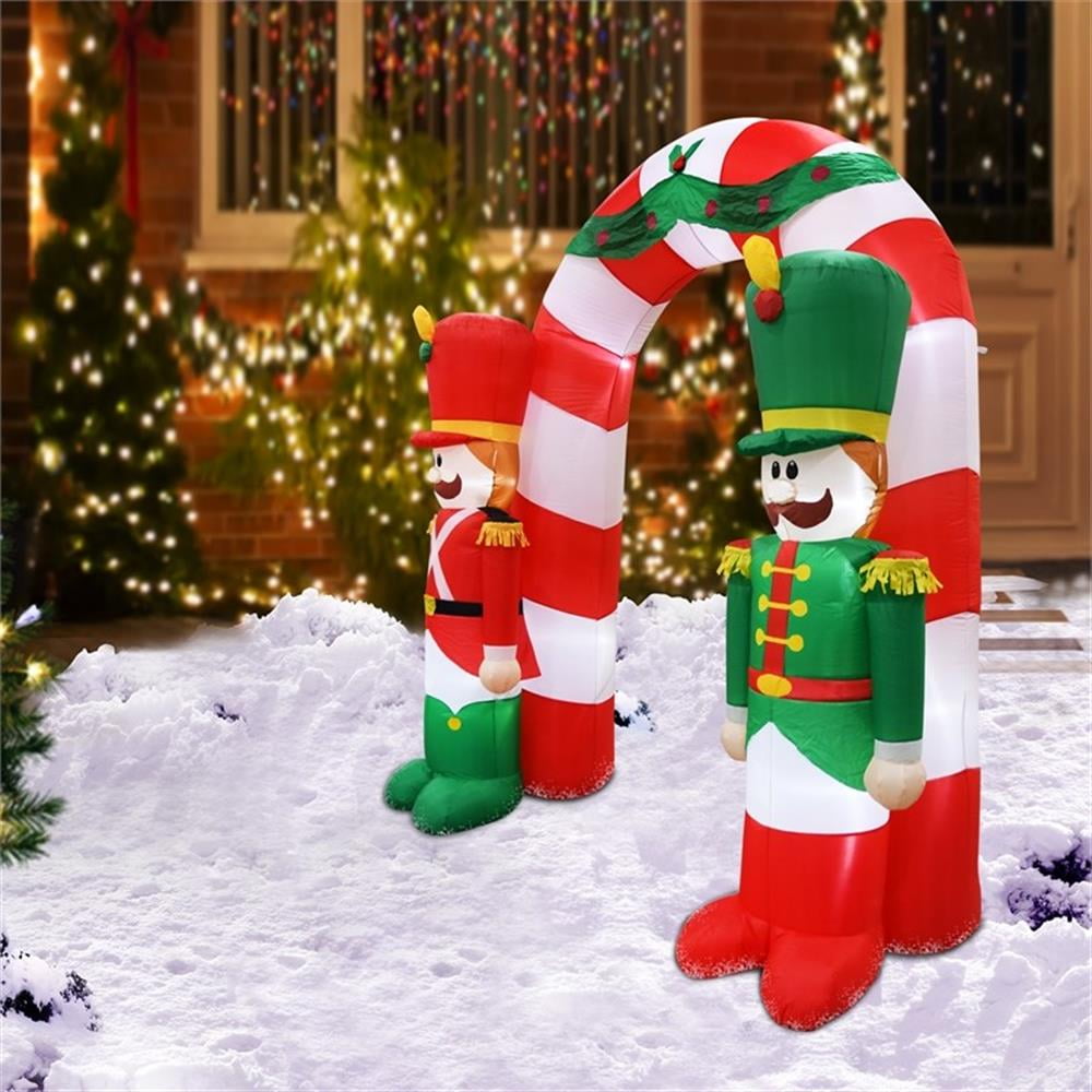 9FT Multi-Colored Christmas Soldier Arch Inflatable. - Walmart.com