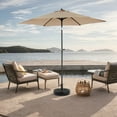 9FT Outdoor Patio Umbrella Outdoor Table Umbrella with Push Button Tilt ...