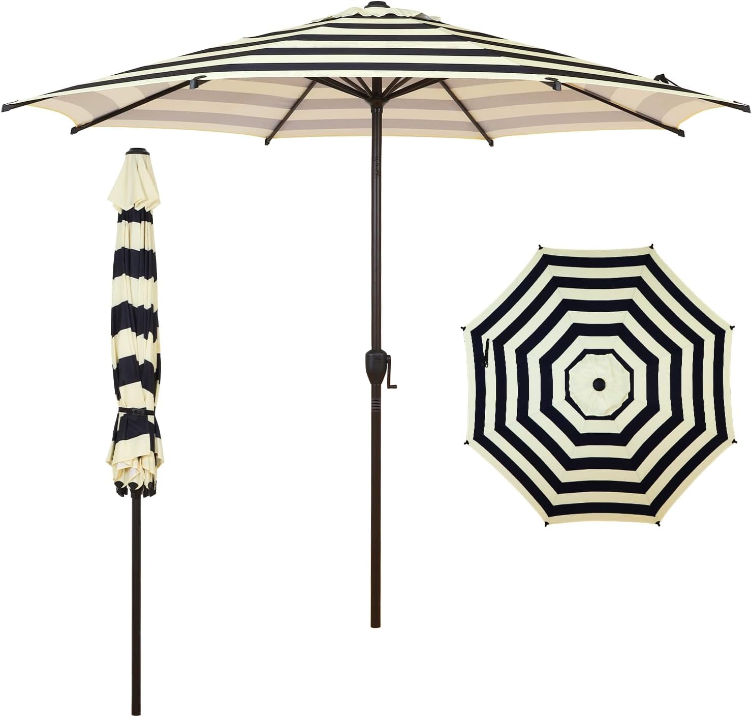 9FT Outdoor Patio Umbrella Outdoor Table Umbrella with Push Button Tilt ...