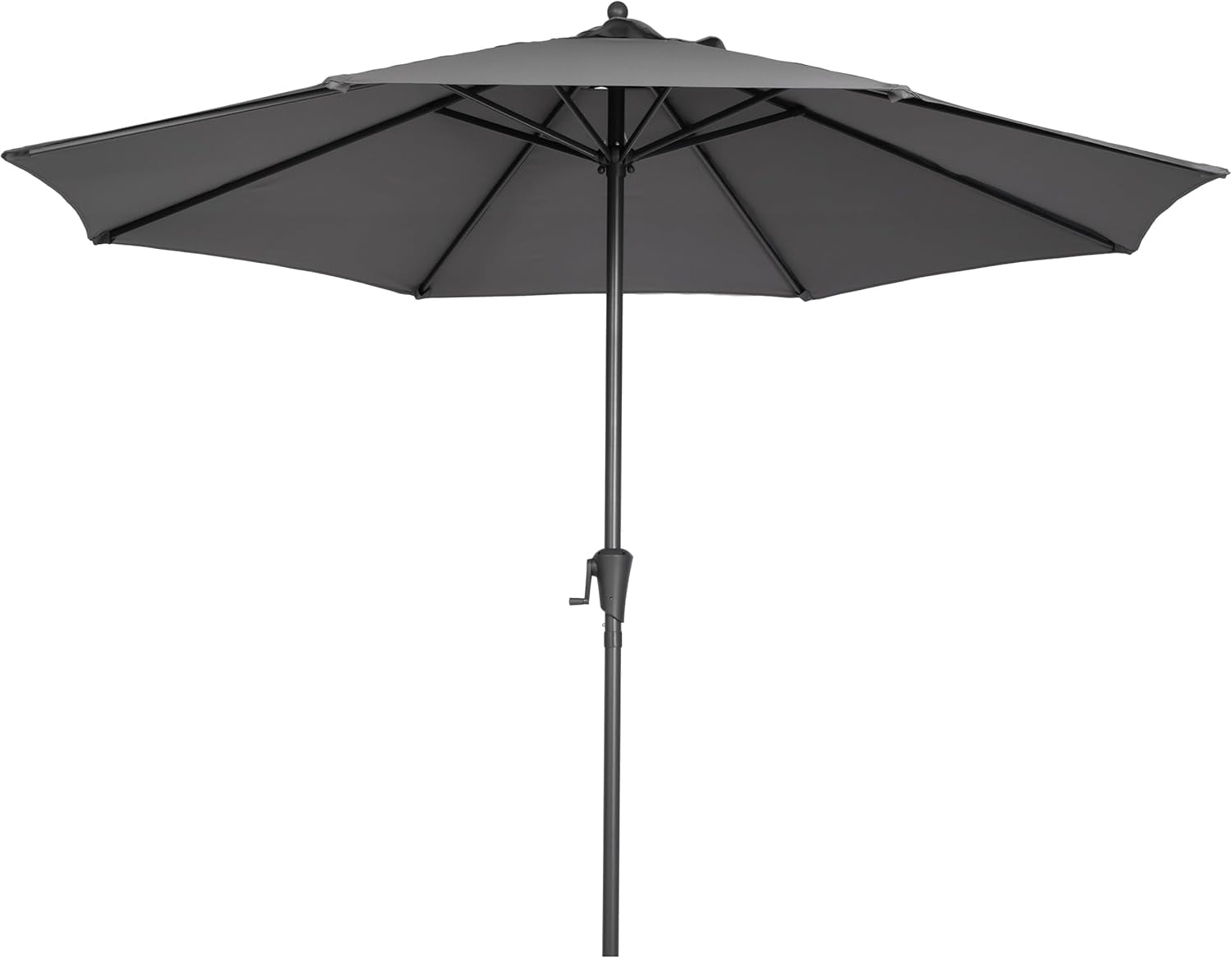 9FT Outdoor Patio Umbrella with Crank Lift - 8-Rib Fade-Resistant ...
