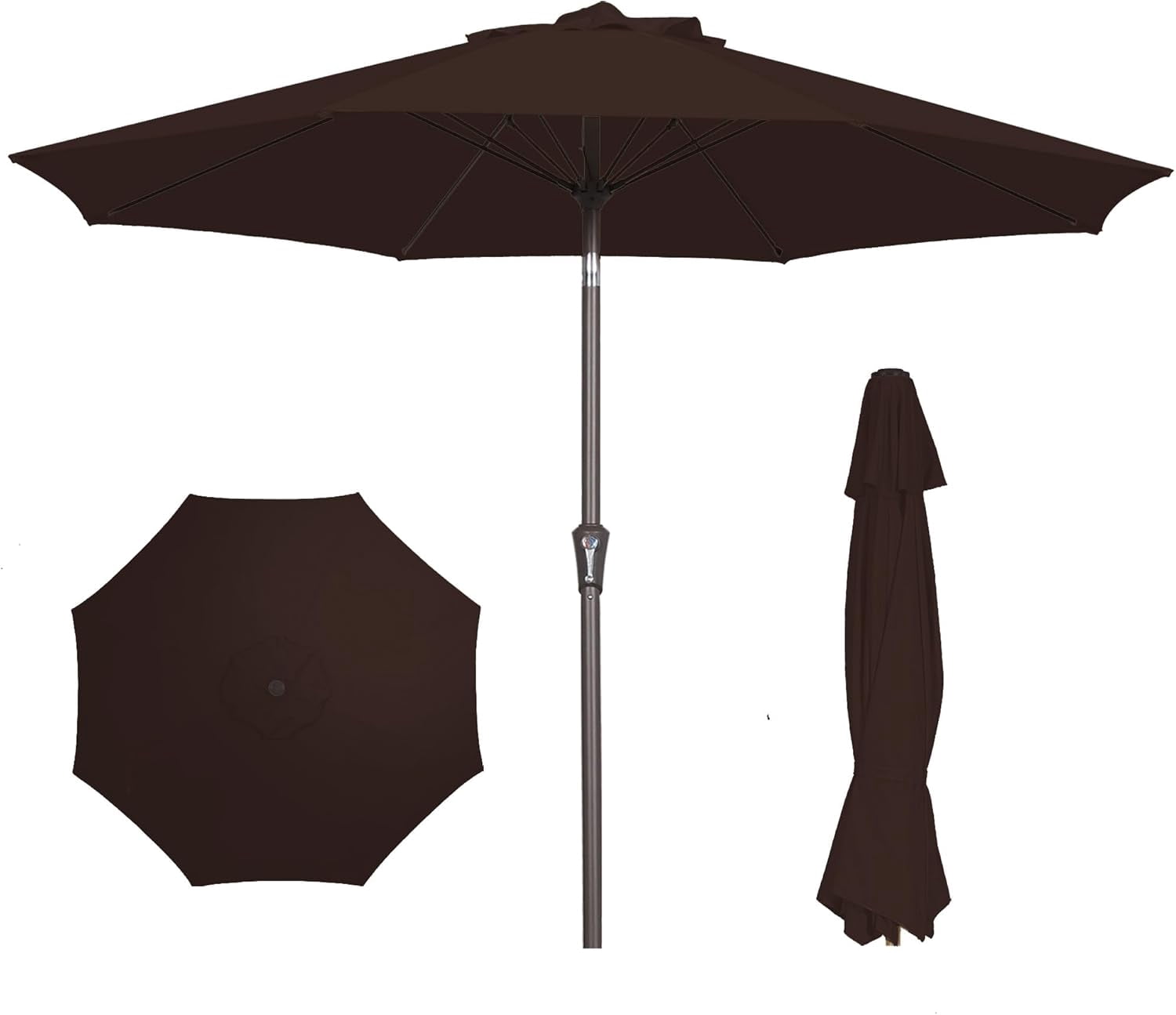 9FT Patio Outdoor Umbrella-UPF 50+ Sun Shade with Wind Vent, Push ...