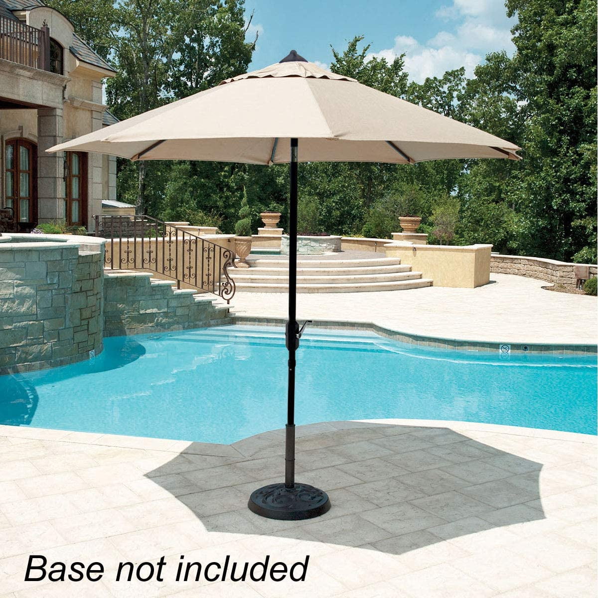 9FT Patio Umbrella 9 feet Market Umbrella Outdoor Table Umbrella with ...