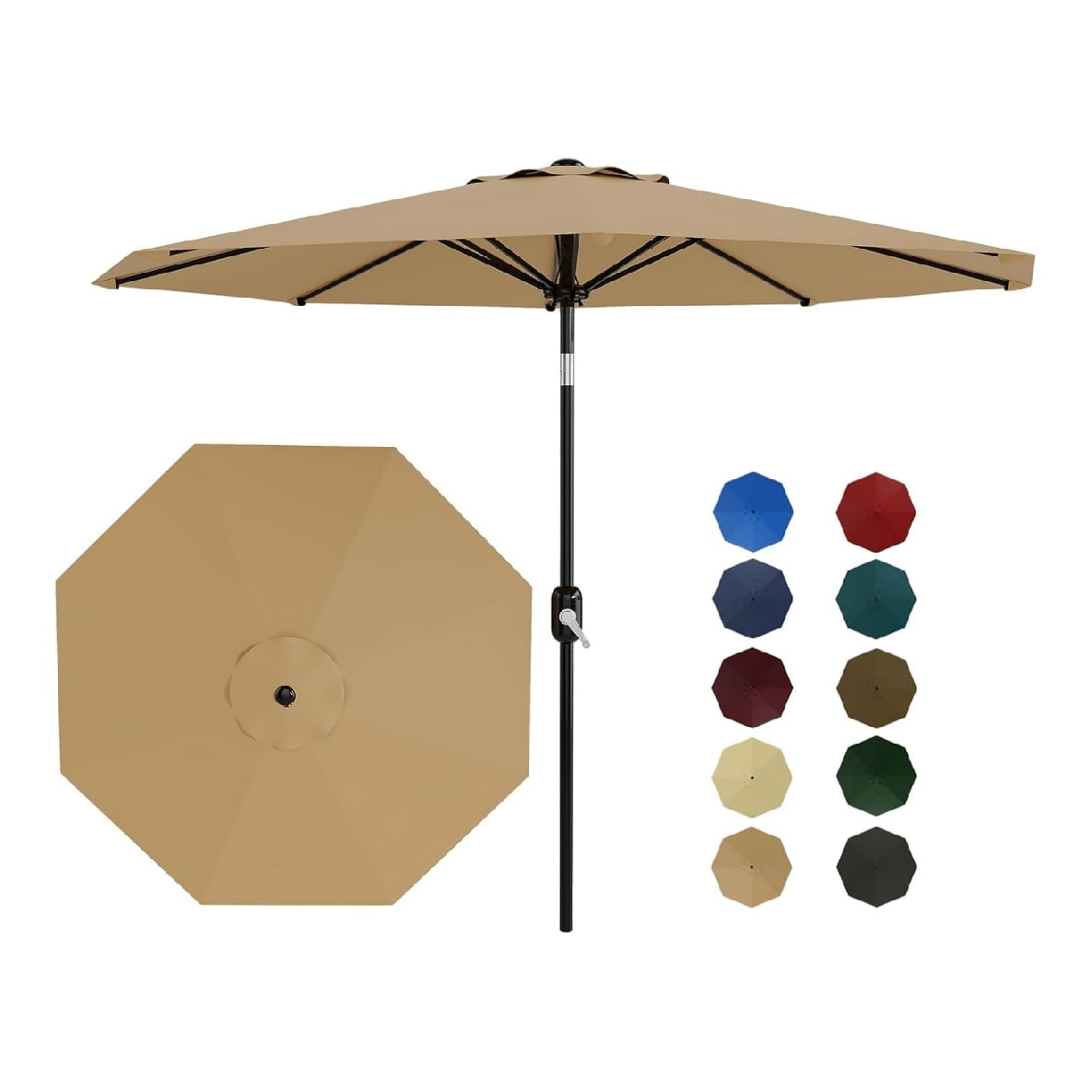 9FT Patio Umbrella, Market Umbrella, Pool Umbrella, Table Umbrella ...