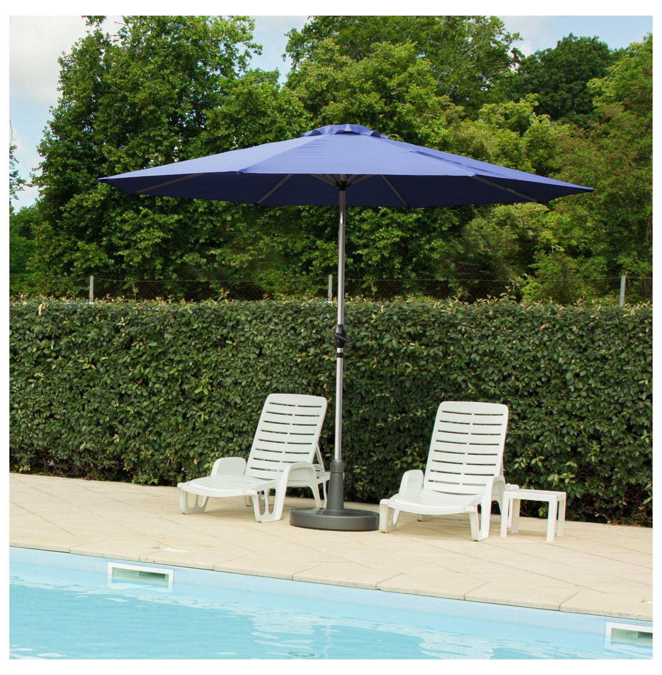 9FT Patio Umbrella Outdoor, Crank & Tilt Sun Umbrella with UV ...