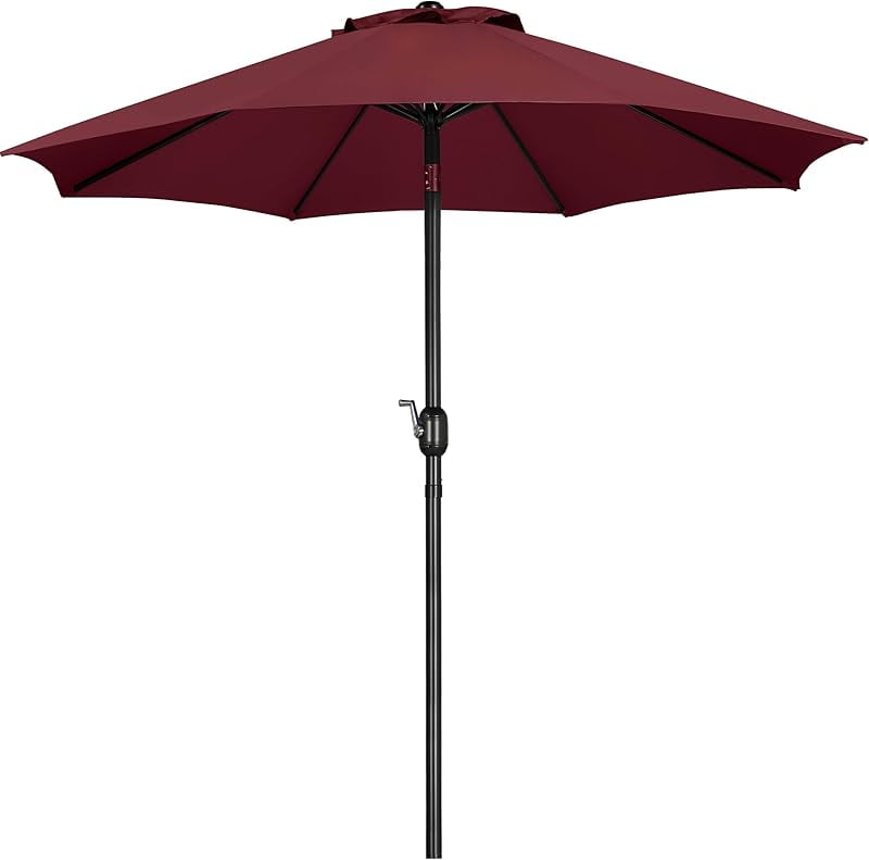 9FT Patio Umbrella Outdoor Umbrella Patio Yard Market Table Sun Shade ...