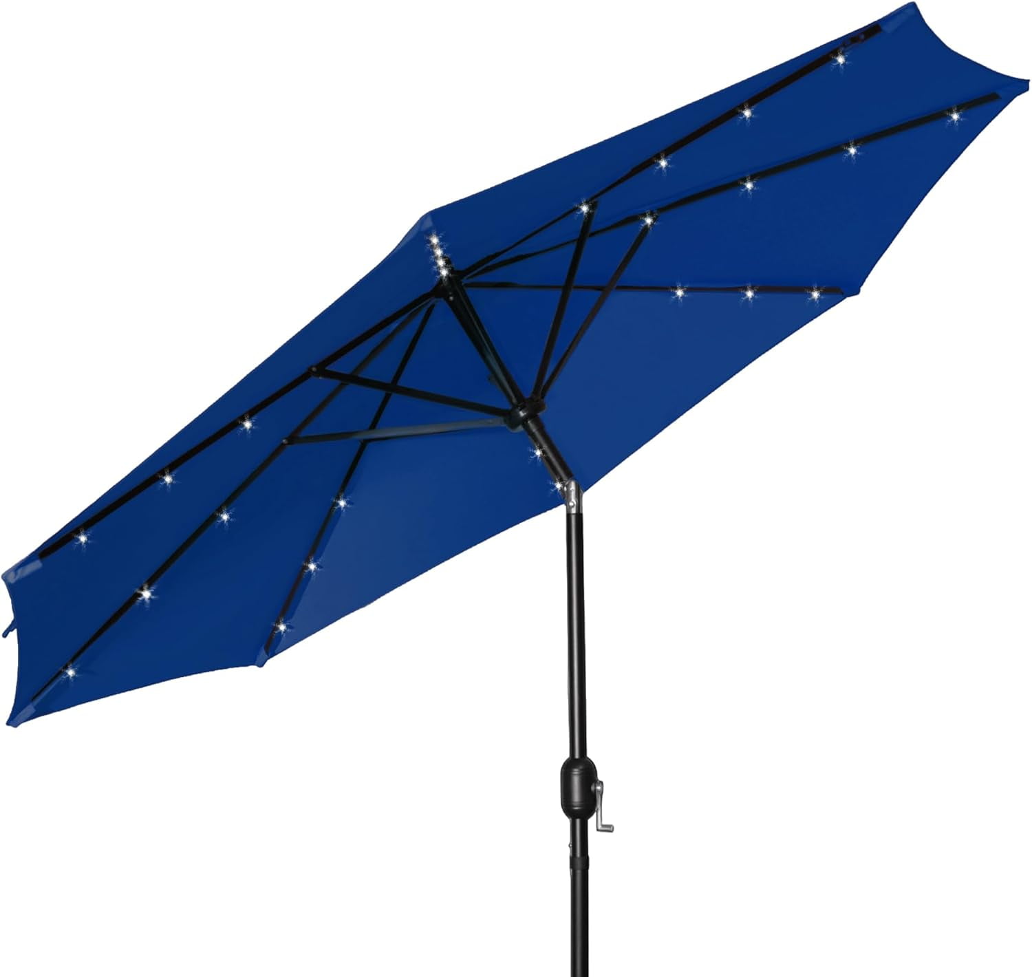 9FT Patio Umbrella, Solar Outdoor Patio Umbrellas with 32 LED Lights ...