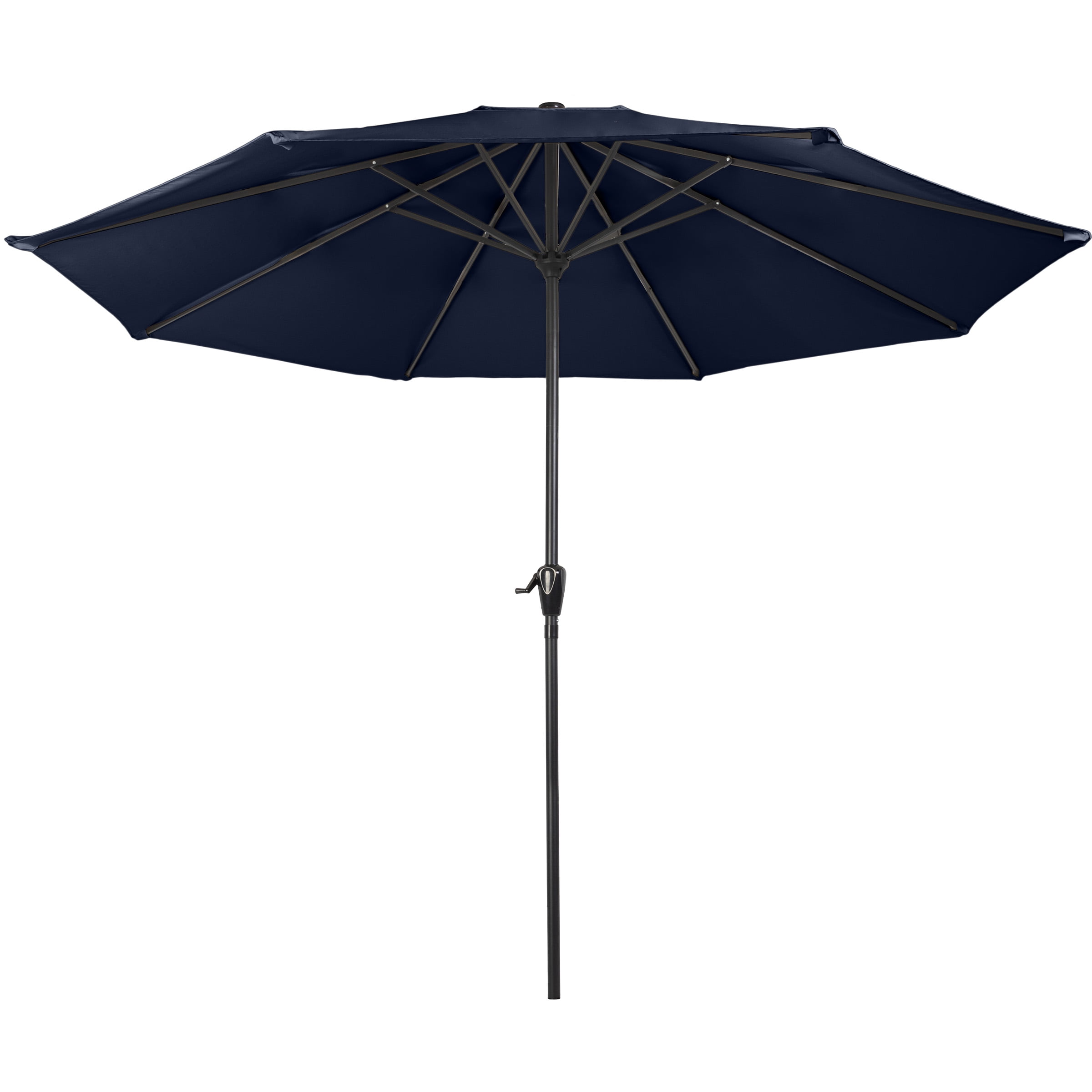 9FT Patio Umbrella with Vented Canopy Easy Crank Outdoor Umbrella ...
