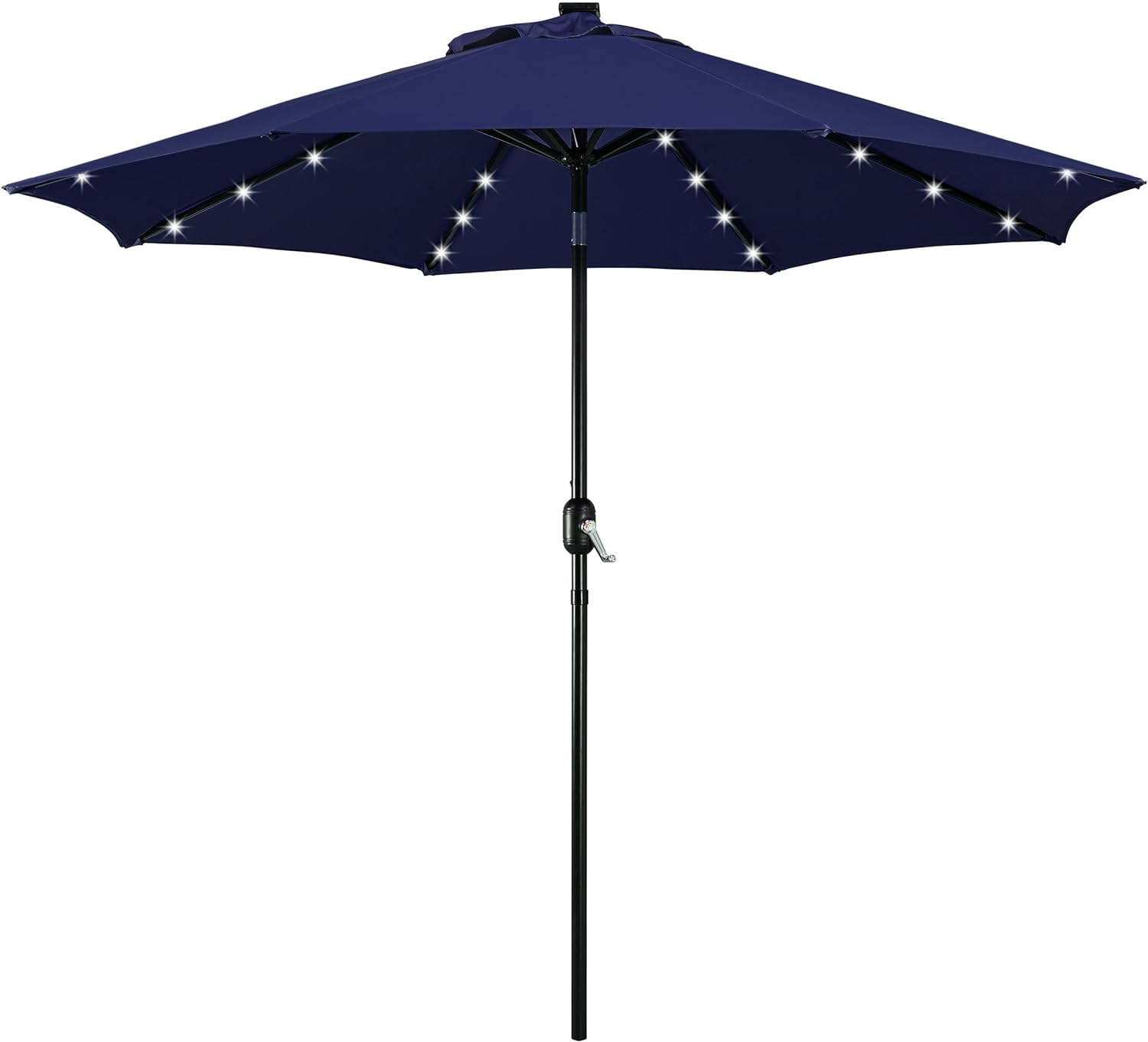 9FT Solar Powered Patio Umbrella - UV Protection Market Table Umbrella ...