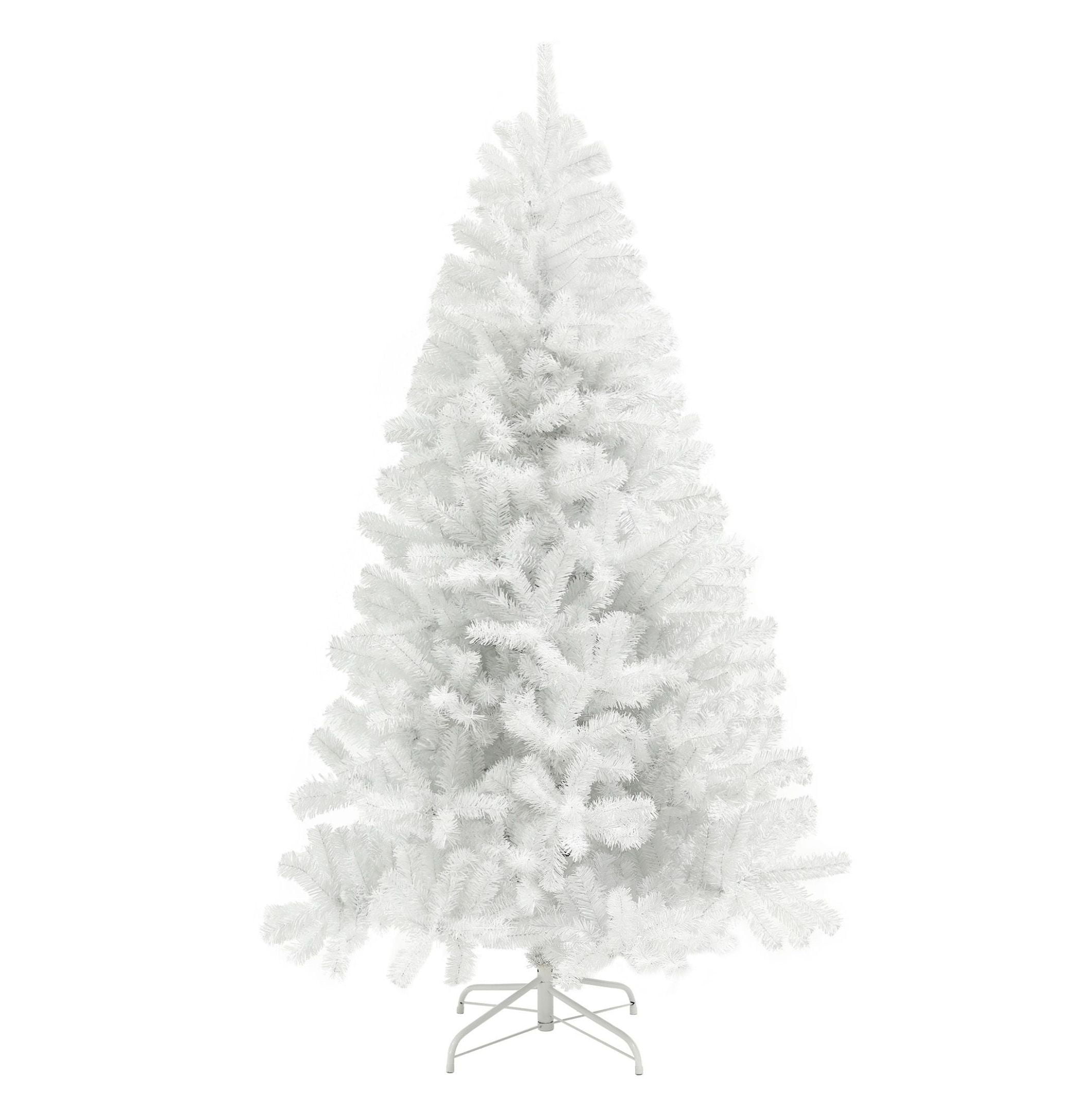 9FT White Christmas Tree Unlit Artificial Tree w/2132 Tips Steel Base ...