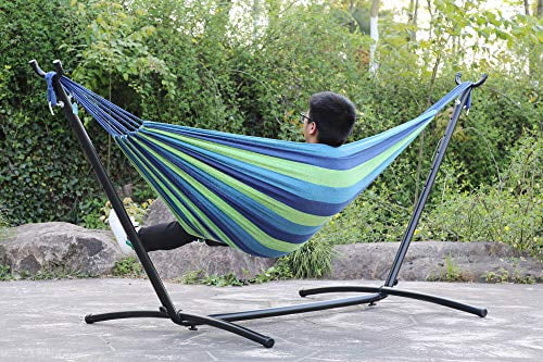 9Ft Portable Solid Steel Heavy Duty Stand Hammock with Carrying Case, 2 ...