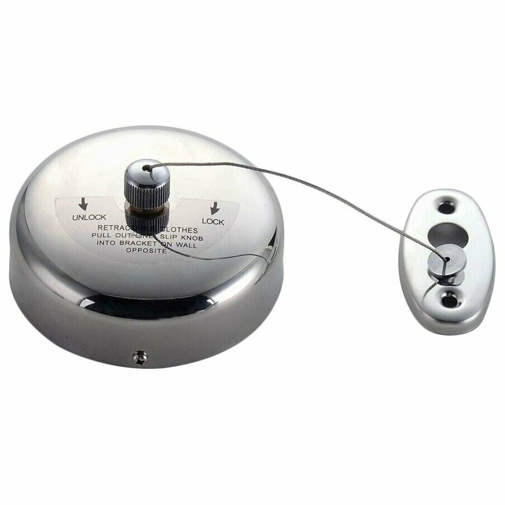 9Ft Retractable Single Clothes Line Laundry Clothesline with Nylon Rope ...