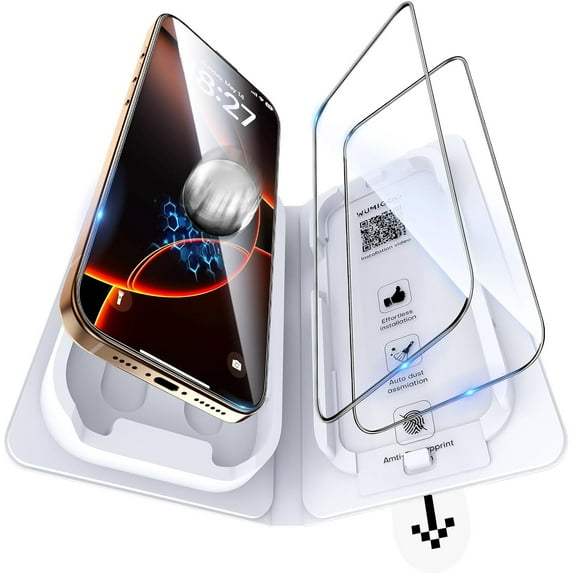 9H+ Glass for iPhone 16 Pro Screen Protector, Military Grade ...