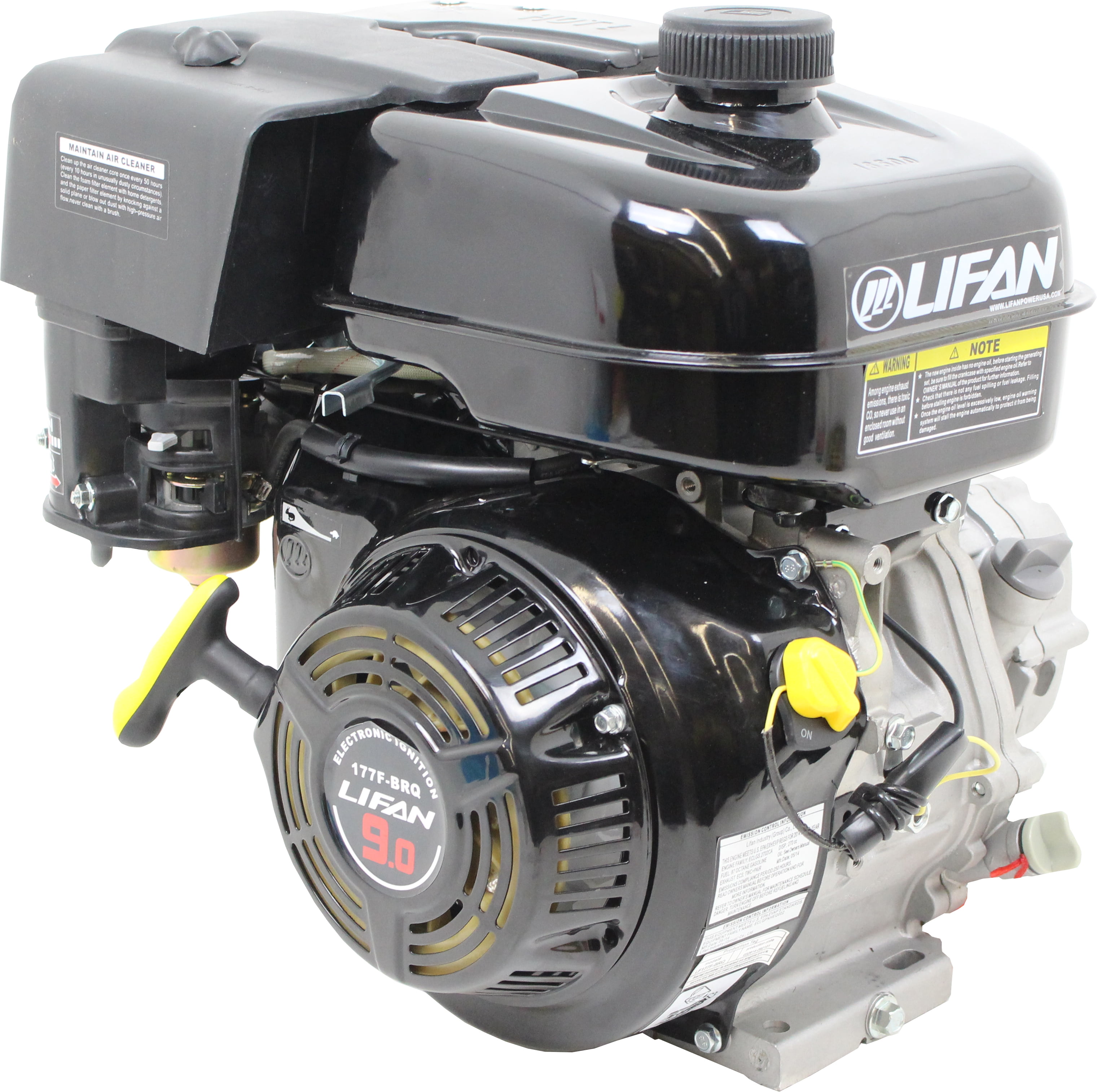 9HP Recoil Start Horizontal Shaft Engine with 2;1 Clutch Reduction ...