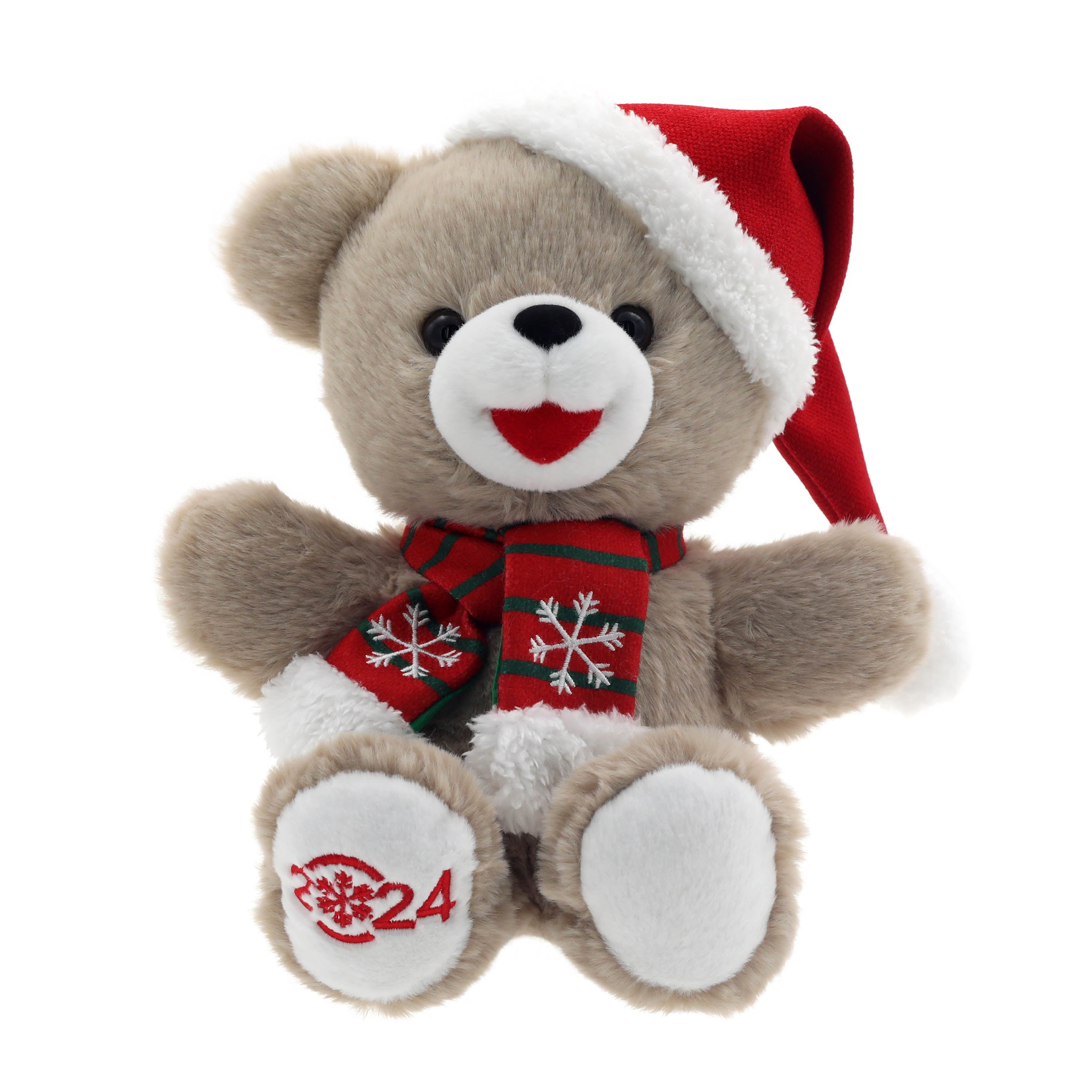 9IN Holiday Time Snowflake Teddy Brown and Red Boy - Walmart.com