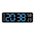 9Inch Digital Wall Clock LED Alarm Clock Large Display, 3 Level ...