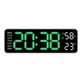 9Inch Digital Wall Clock LED Alarm Clock Large Display, 3 Level ...