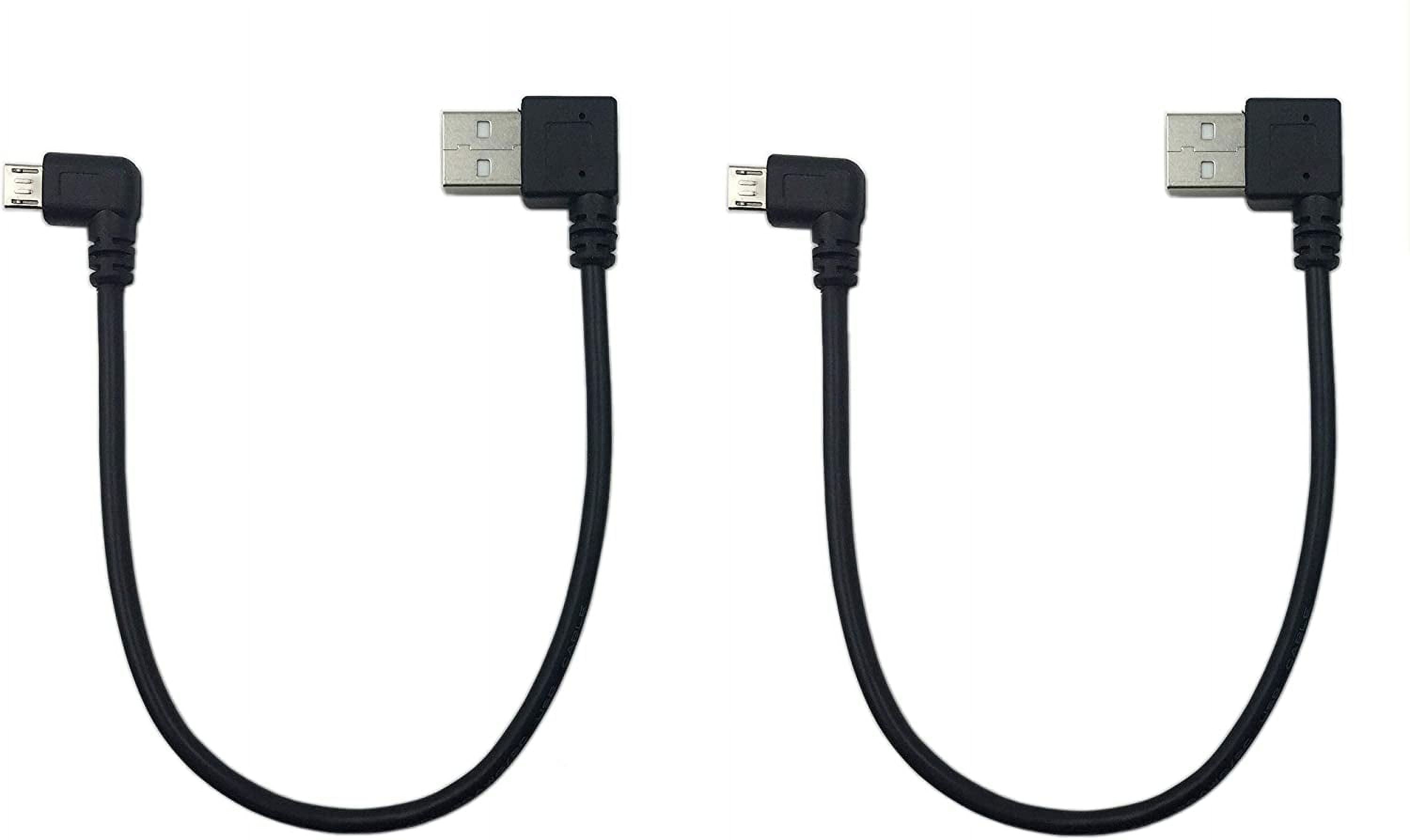 9Inch Micro USB Cable Combo Left Angle Micro USB 5 Pin Male to USB ...