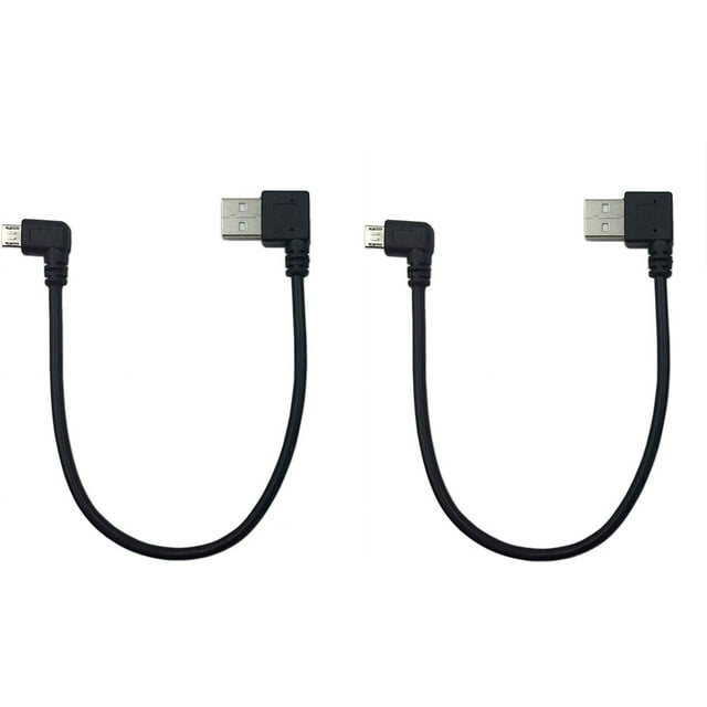 9Inch Micro USB Cable Combo Left Angle Micro USB 5 Pin Male to USB ...