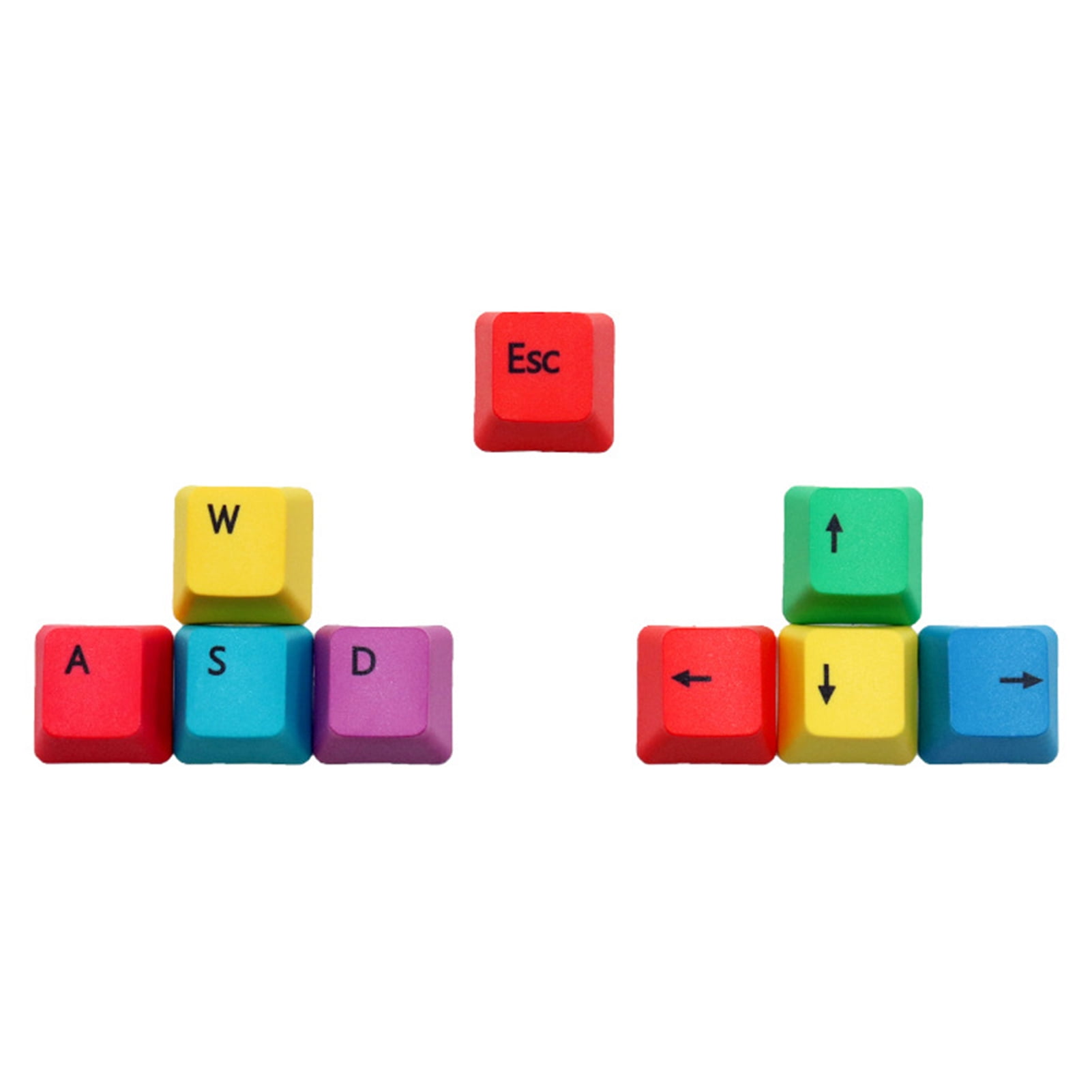 9Key W/S/A/D/Esc Directional Keys Rainbow Keycaps replacement for ...