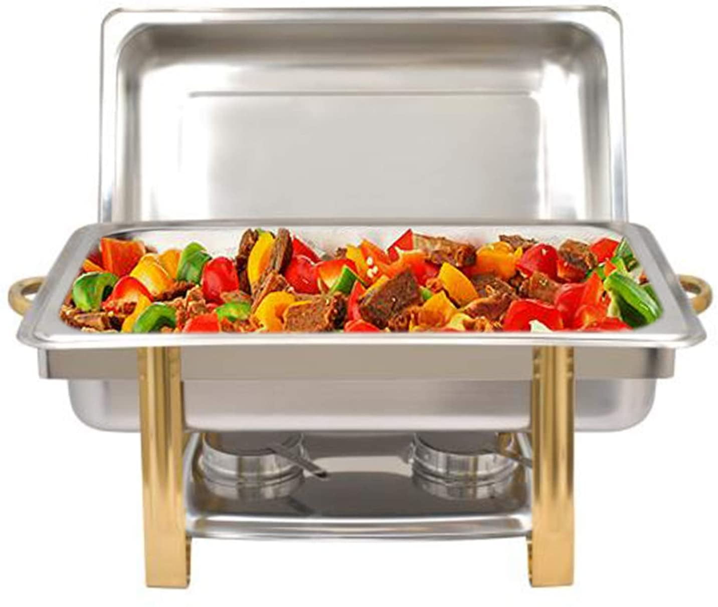 9L/2.38gal Chafing Dish Stainless Steel Chafer Buffet Square Catering ...