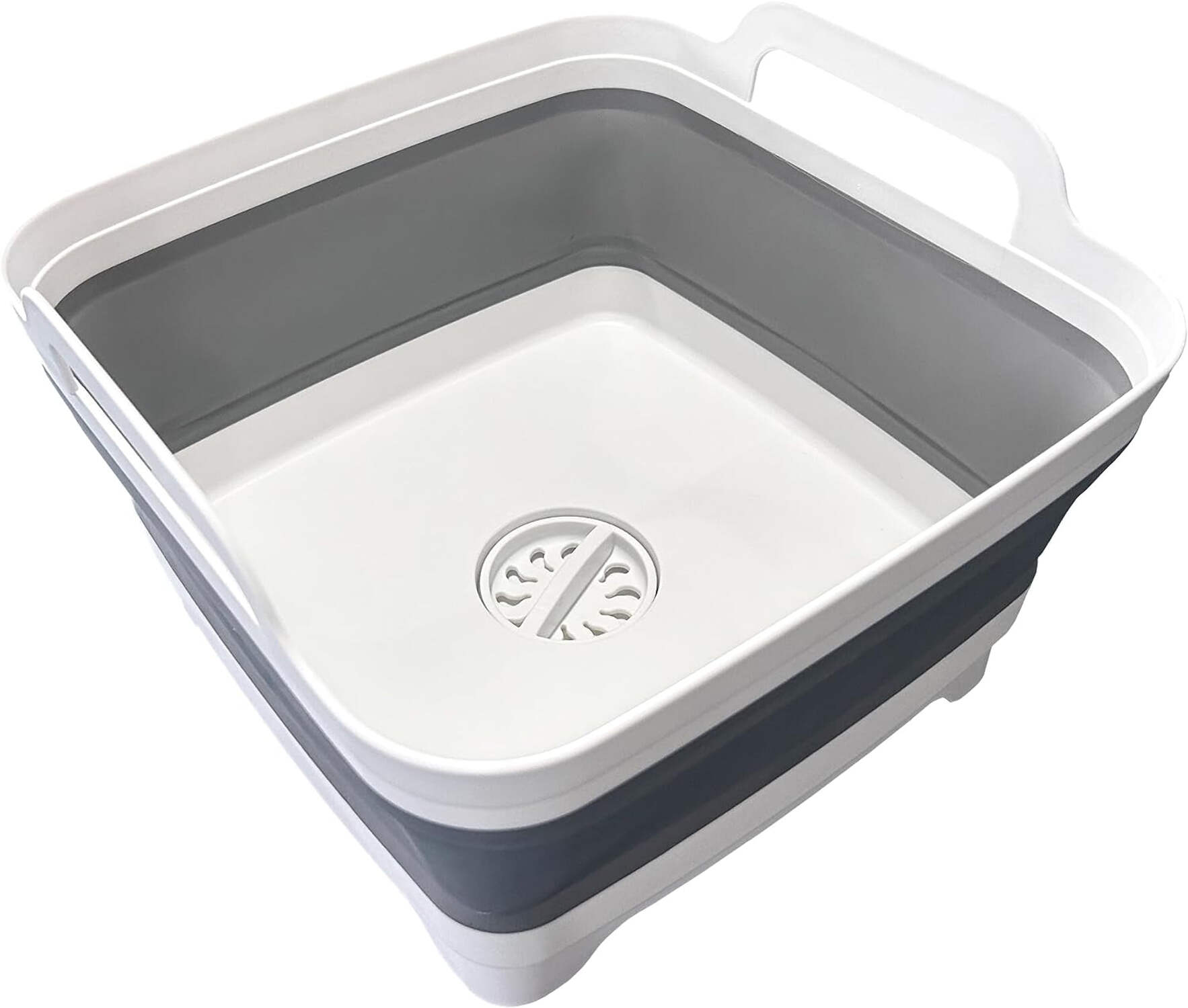 9L (2.4Gal) Dish Basin Collapsible with Drain Plug Carry Handles ...