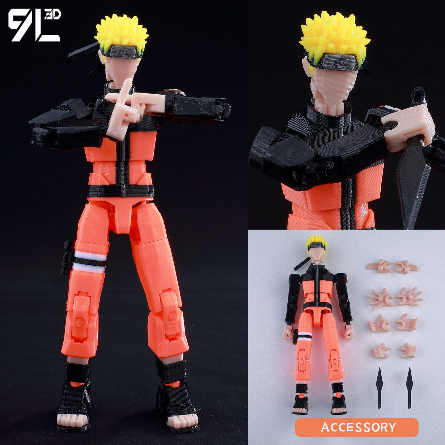 9L 3D Printed Anime Naruto One Piece Demon Slayer Dummy13 Lucky T13 ...