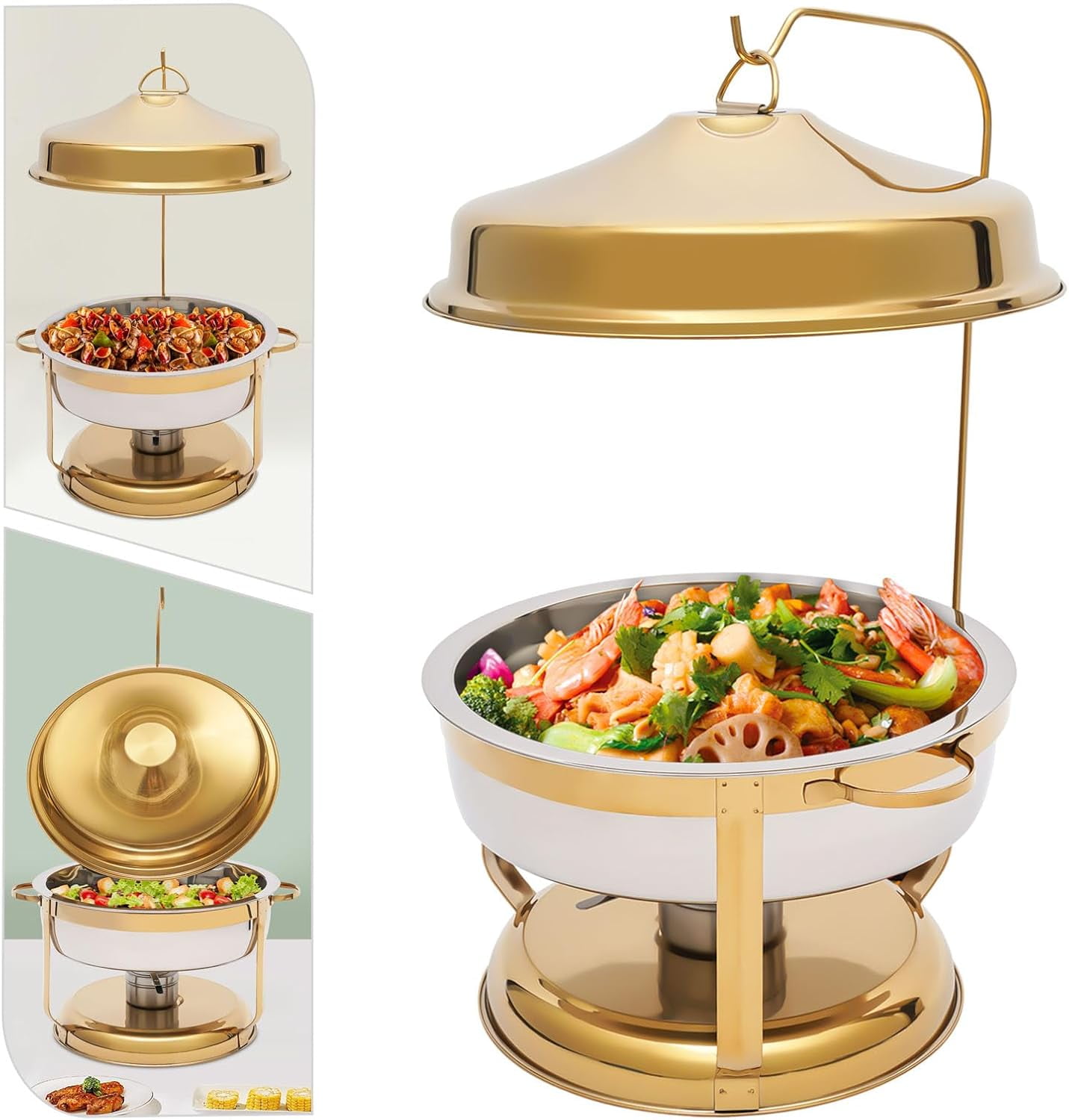 9L Chafing Dish Buffet Set Stainless Steel Chafing Dishes with Hanging ...