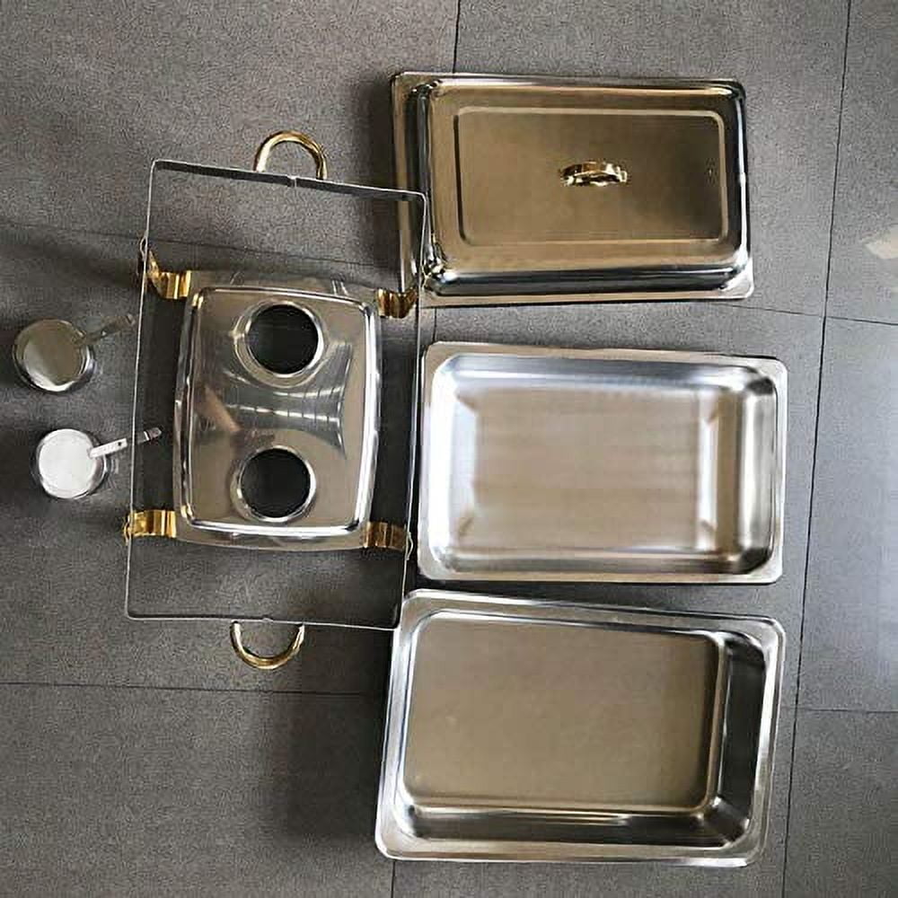 9L Chafing Dish Warmer, Stainless Steel Catering Buffet Servers Tray ...